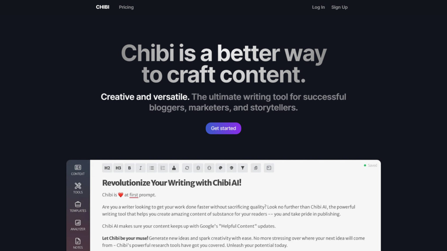 Chibi.ai: Personalized AI Writing Assistant - All Ai Website