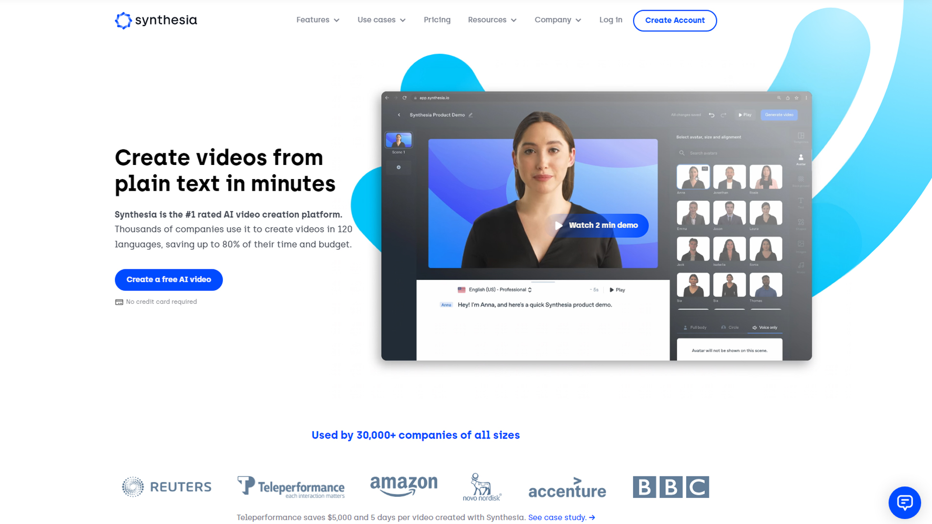 Synthesia: AI-Powered Video Creation Made Easy - All Ai Website