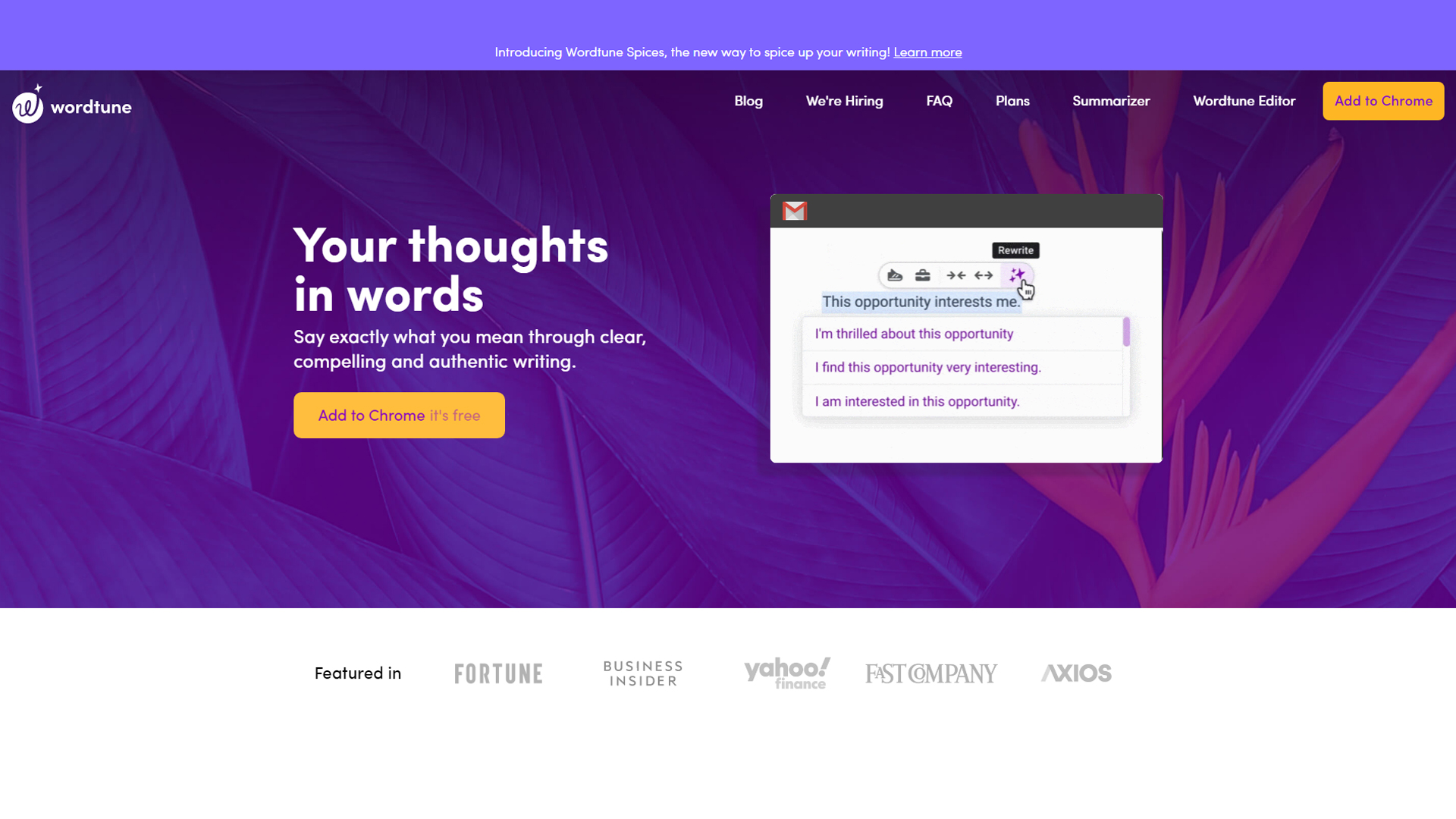 Wordtune: Enhance Writing with AI Suggestions - All Ai Website