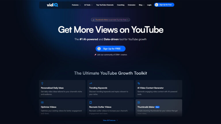 vidIQ - All Ai Website