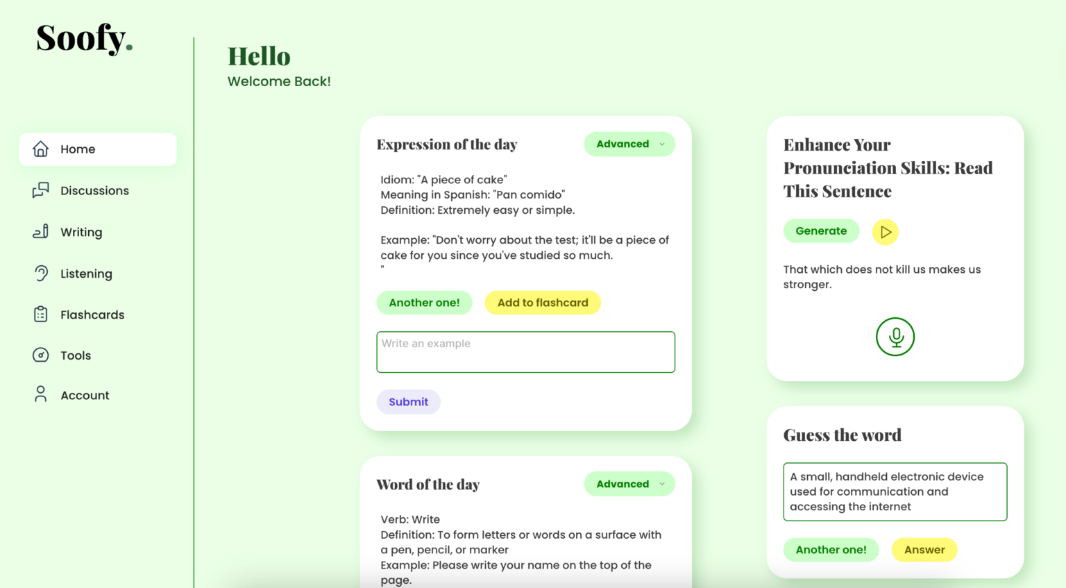 Soofy: Train Your Tongue to Speak Fluently - All Ai Website