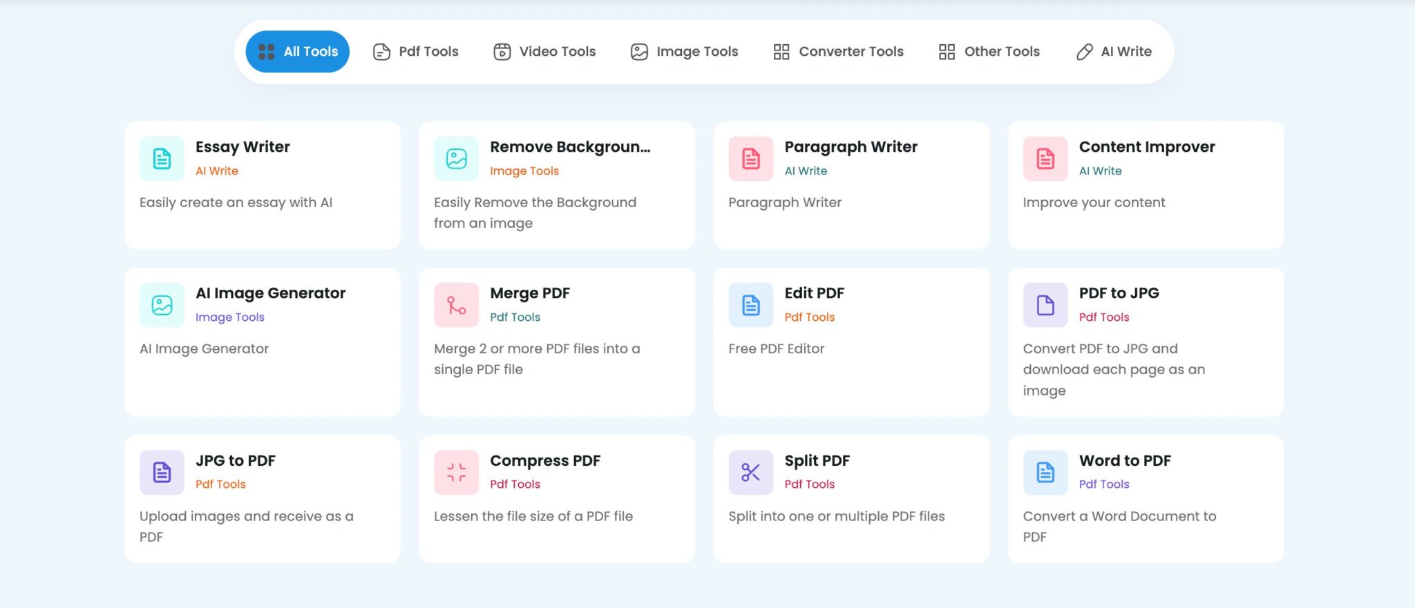 TinyWow: Free Tools for PDFs, Images, and Videos - All Ai Website