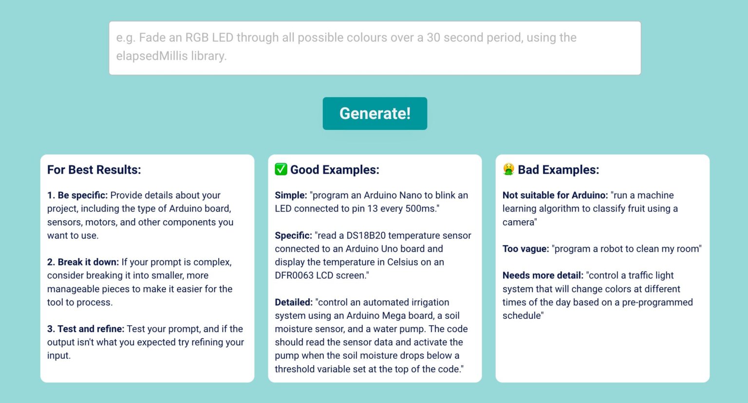 Duino Code Generator Generate Arduino Codes All Ai Website