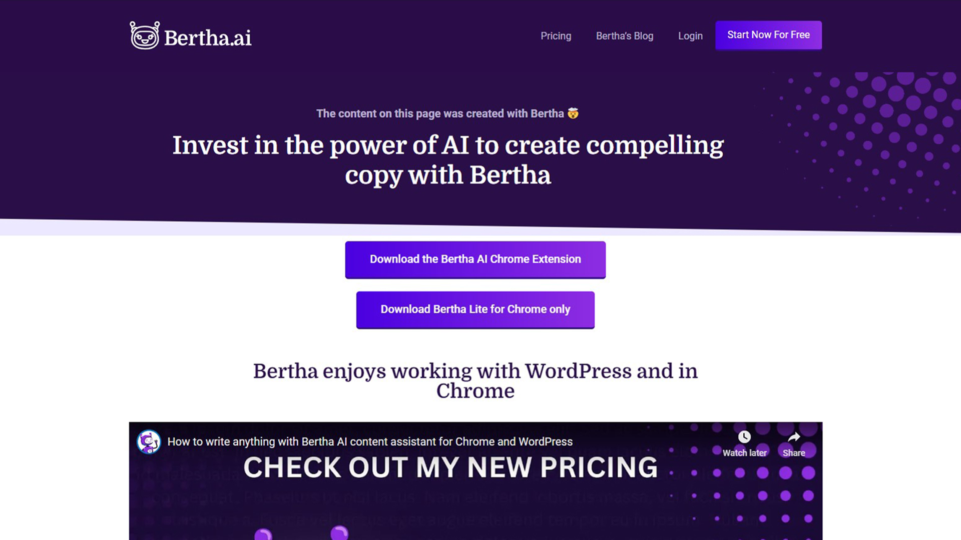 Bertha AI: AI-Powered Copywriting Assistant - All Ai Website
