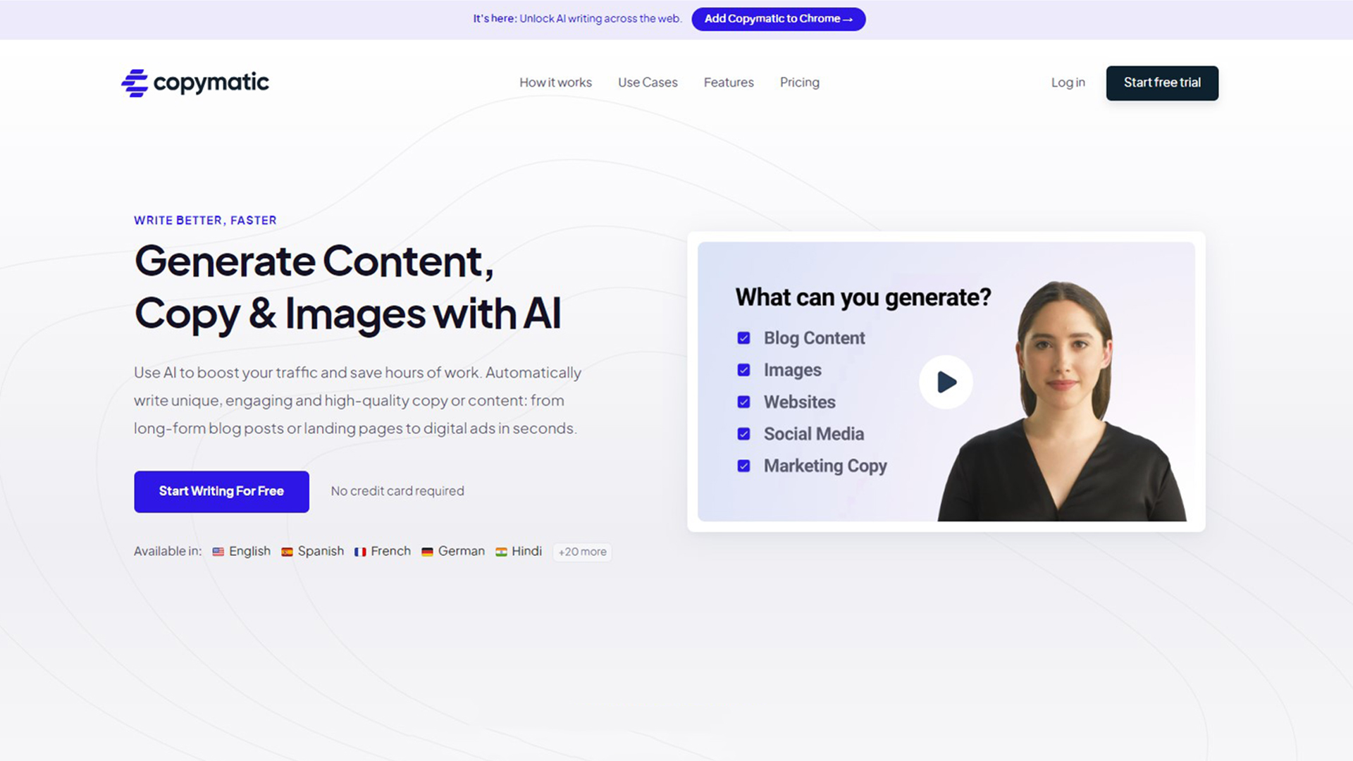 Copymatic AI: Smarter Content Creation - All Ai Website