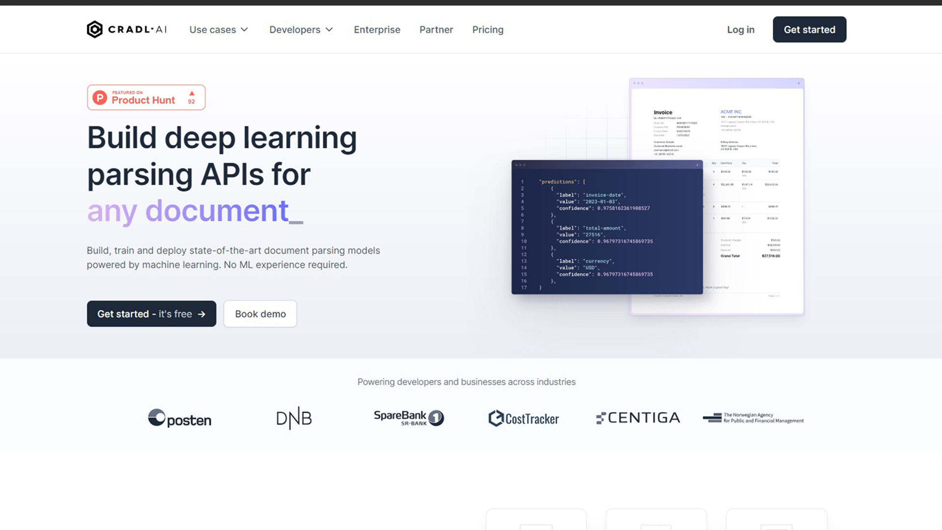 Cradl AI: Document Processing Platform - All Ai Website