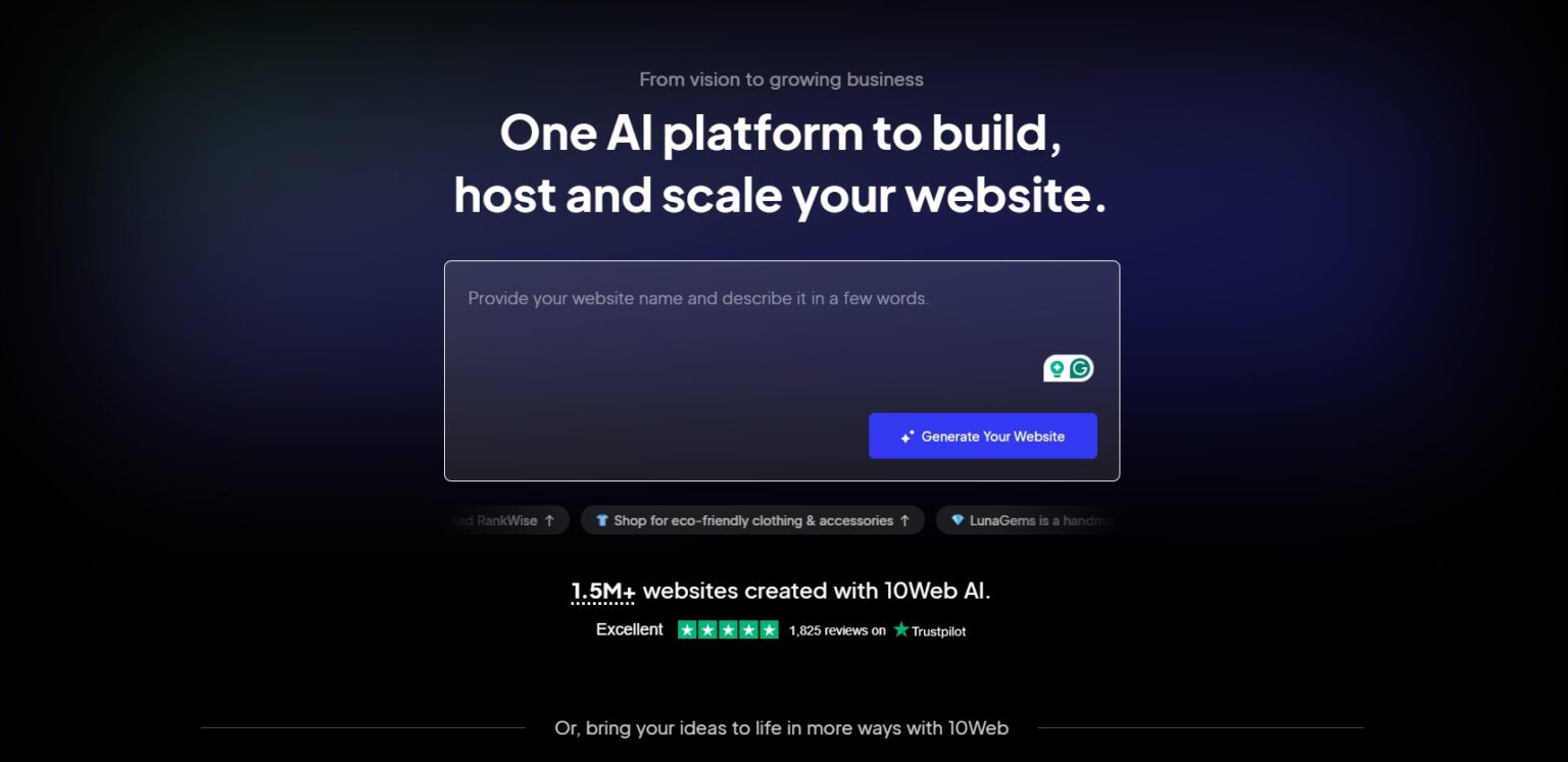 10Web: AI Website Builder and Hosting Platform - All Ai Website