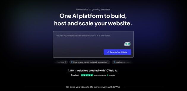 10Web: AI Website Builder and Hosting Platform - All Ai Website