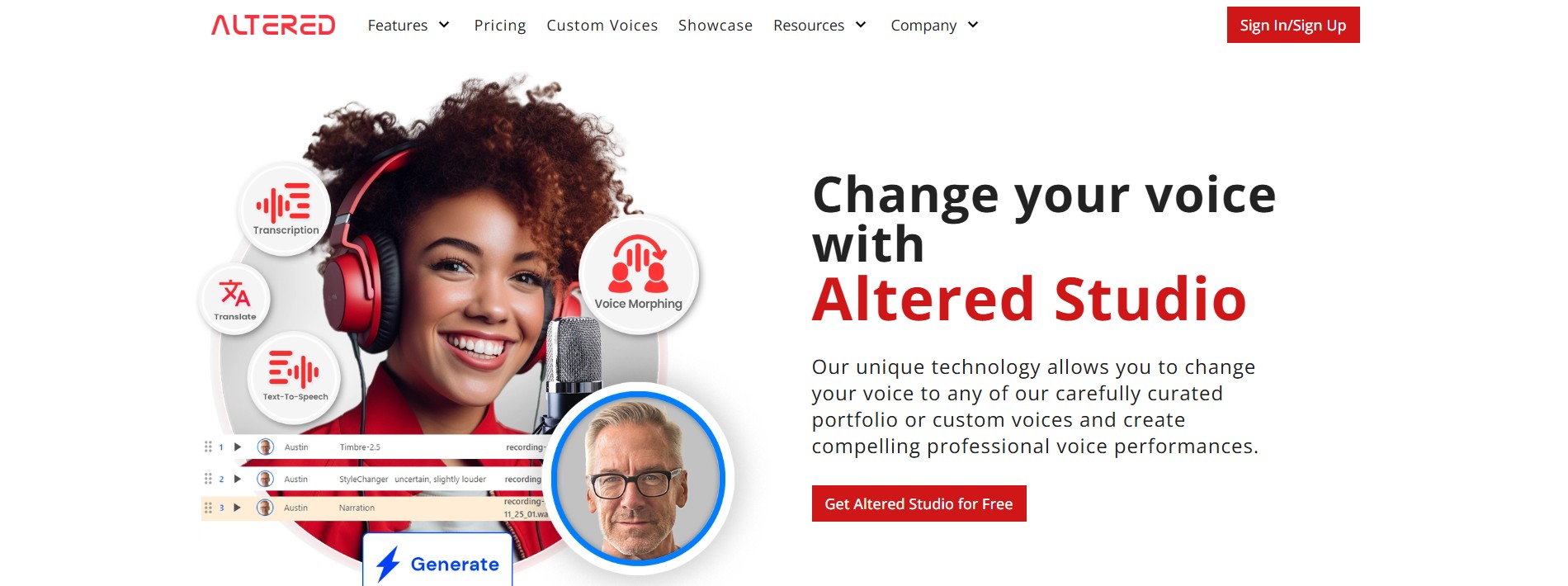 Altered Studio: AI Voice Generation Platform - All Ai Website