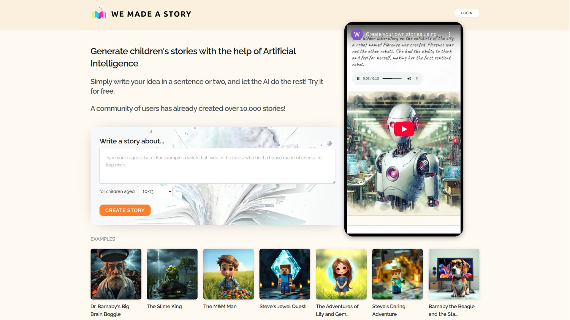We Made A Story - All Ai Website